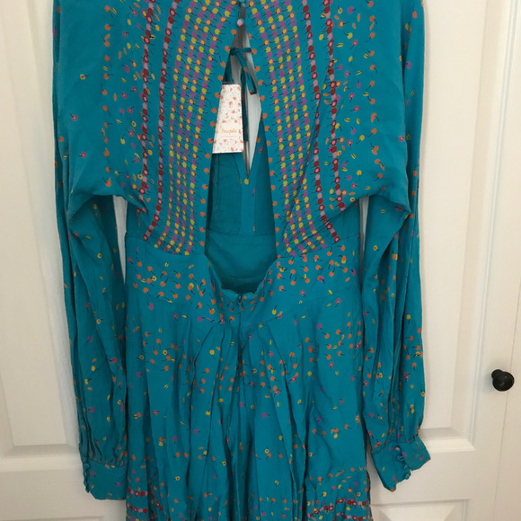 Free People | Dresses | Nwt Free People Coryn Mini Dress Dots Green Sz ...